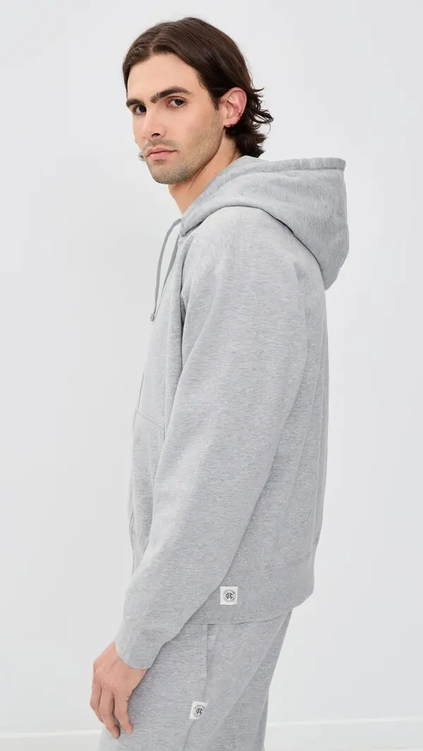 Reigning Champ Relaxed Fit Zip Hoodie - Hgrey