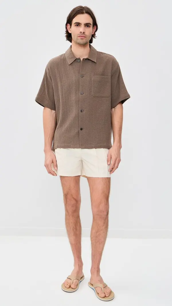 AUTO-REPLY Vertical Pintuck Sebastian Swim Trunks - Vertical/cloud