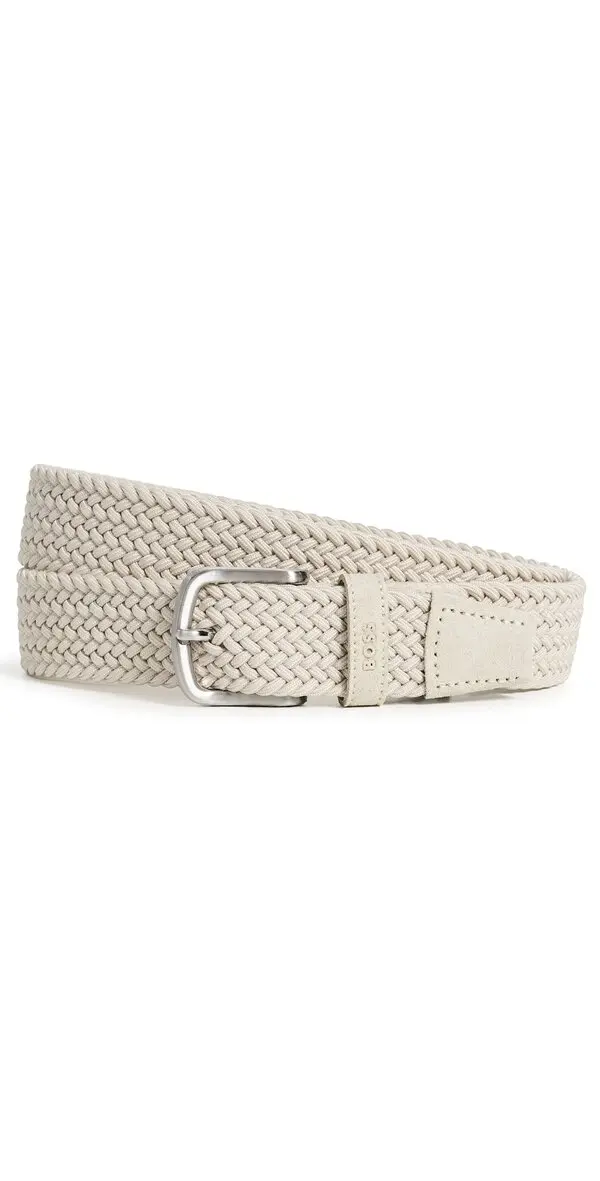 BOSS Sash Woven Belt - Open Beige