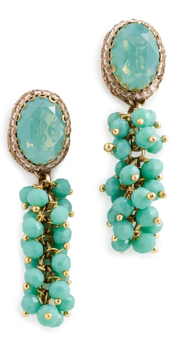 Deepa Gurnani Jemsa Beaded Earrings - Turquoise