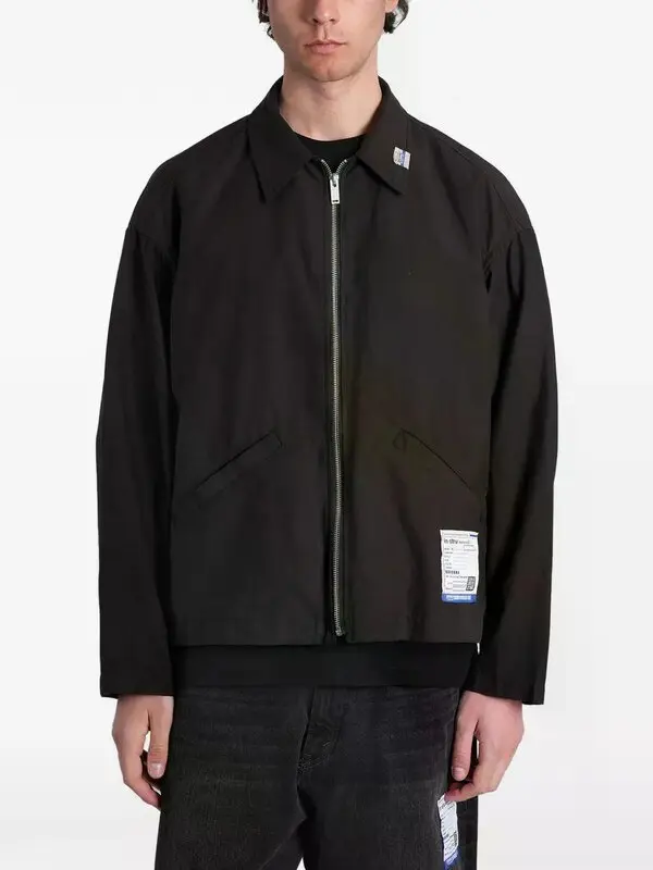 Mihara Yasuhiro Logo-patch Zip-up Jacket - Black