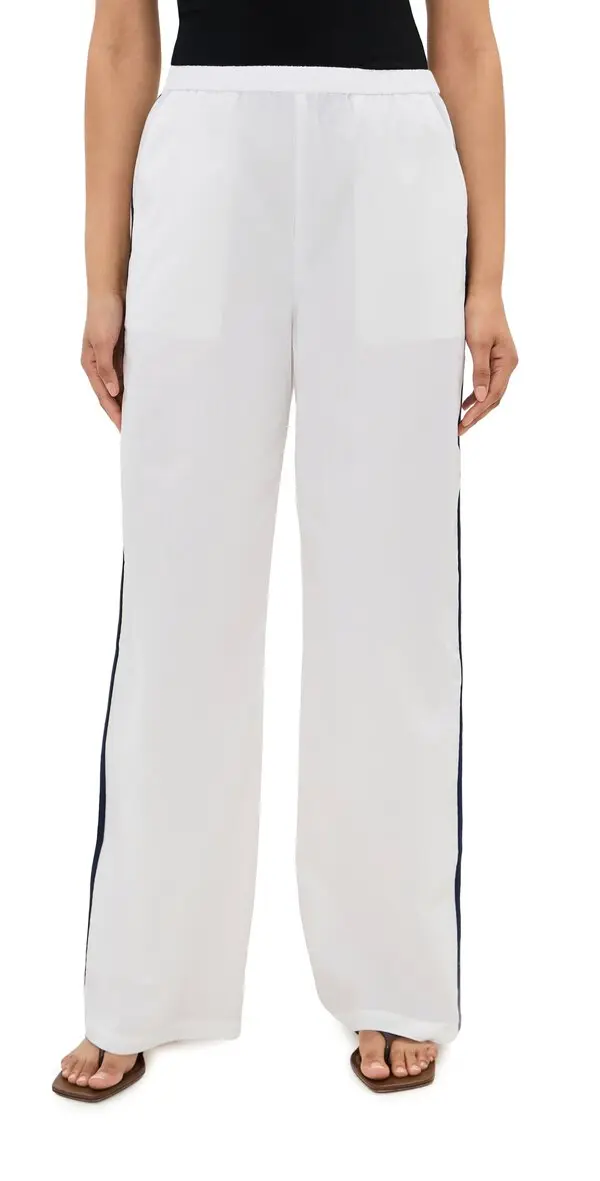 LE BOP Coley Poplin Pants - White