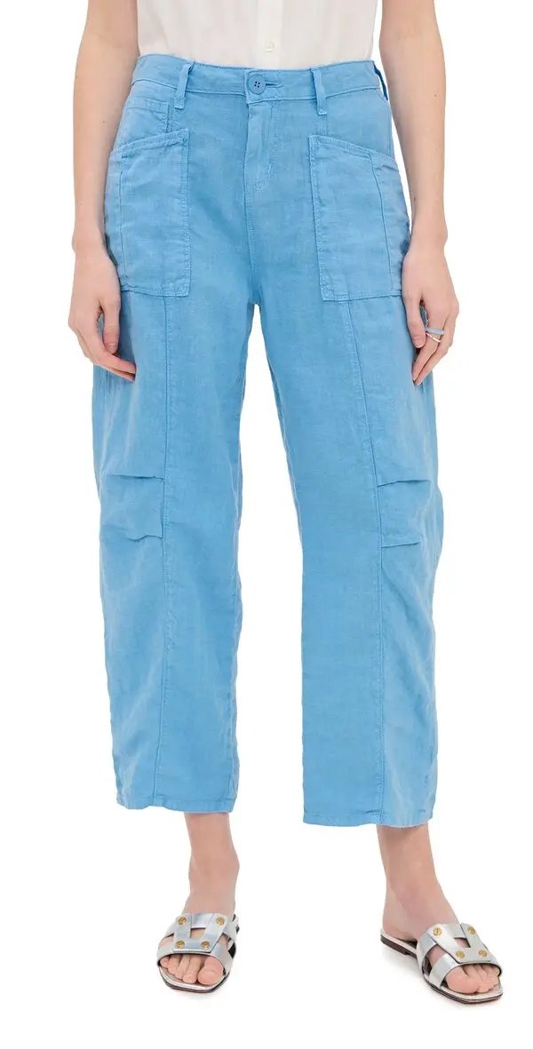 L'Agence Cody Rodeo Linen Trousers - Allure Blue