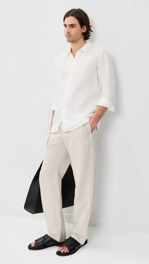 AUTO-REPLY Linen-viscose Blend Pants