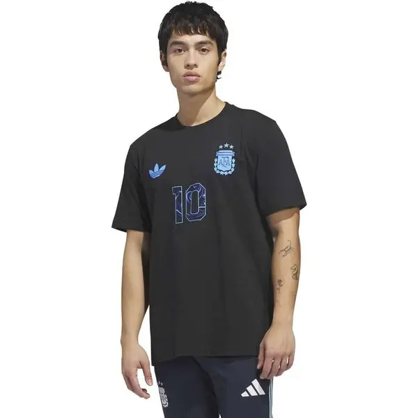 Adidas Lionel Messi Argentina National Team 2026 Away Jersey Hook Name & Number T-shirt - Black