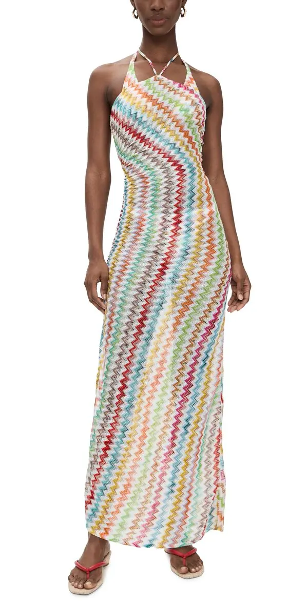Missoni Long Cover Up - Multicolor W/white Base