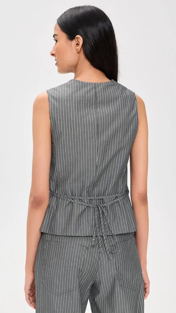 Rag & Bone Paulette Striped Poplin Vest - Salst