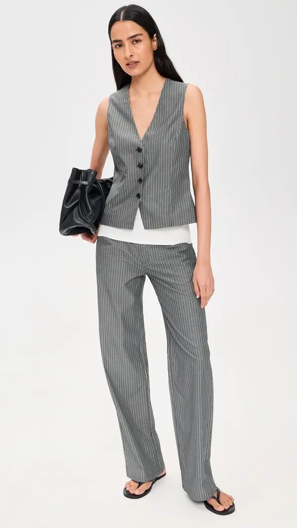 Rag & Bone Paulette Striped Poplin Vest - Salst
