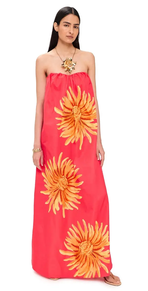THE WOLF GANG Verona Maxi Dress - Rojo Sunflower