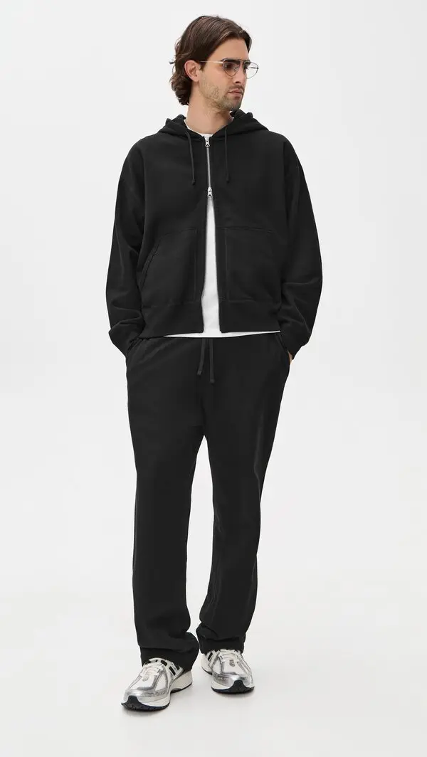 Reigning Champ Relaxed Zip Hoodie - Black