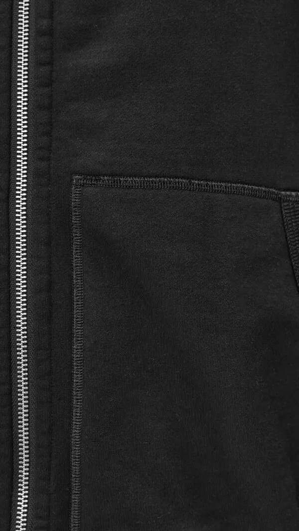 Reigning Champ Relaxed Zip Hoodie - Black