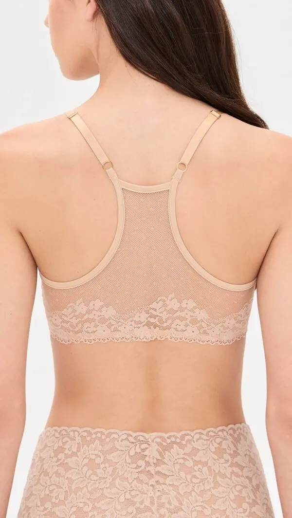 Commando Double Take Lace Racerback Bralette - Beige
