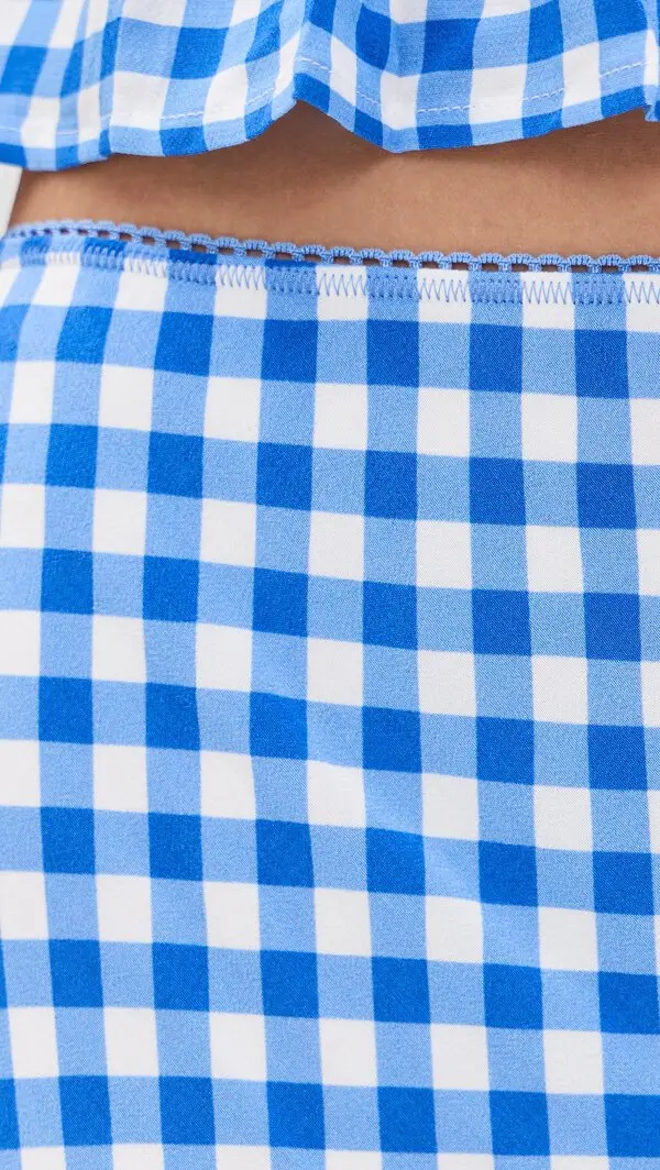 Rails Gingham Check Skirt With Tomato Print