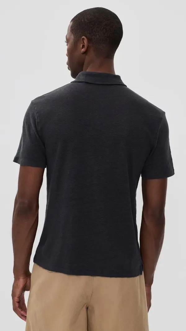 ALEX CRANE Linen Knit Polo - Night