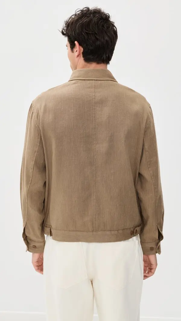 Madewell Herringbone Linen Zip Jacket