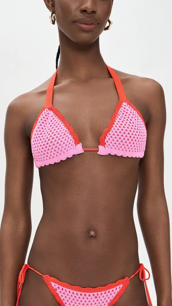 PQ SWIM Wren Crochet Triangle Bikini Top