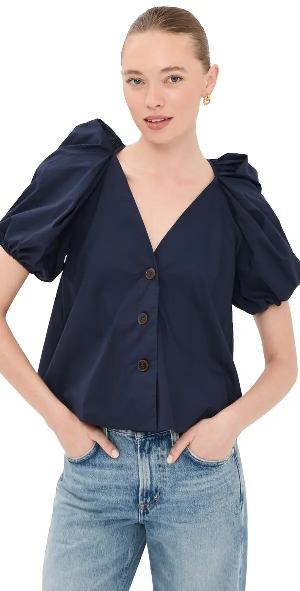 KIKA VARGAS Harpa Top - Navy