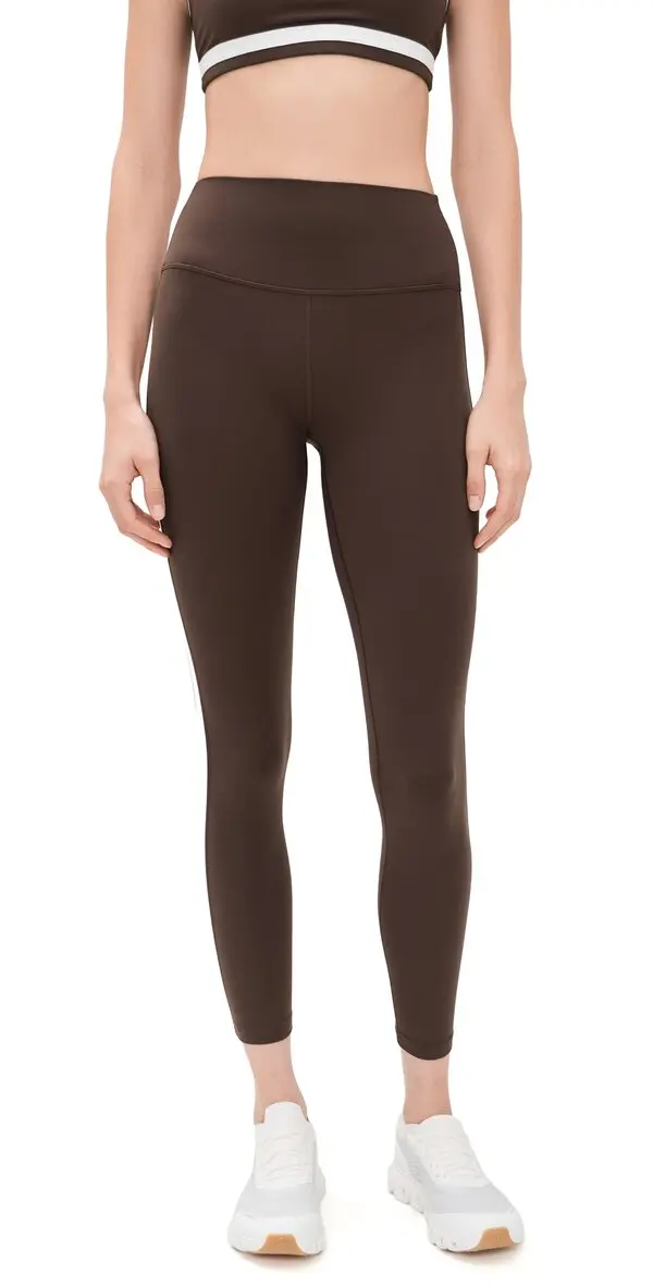 Splits59 Bianca High Waist Rigor Leggings - Dark Chocolate/white