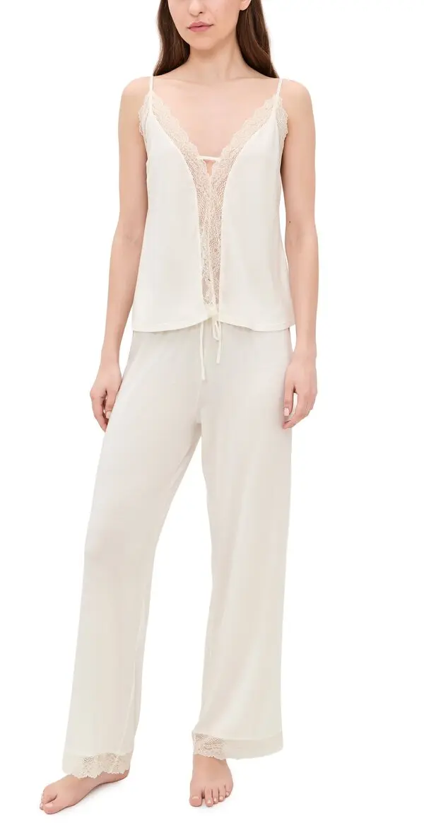 Eberjey Lara Cami Pants Pajama Set - Ivory