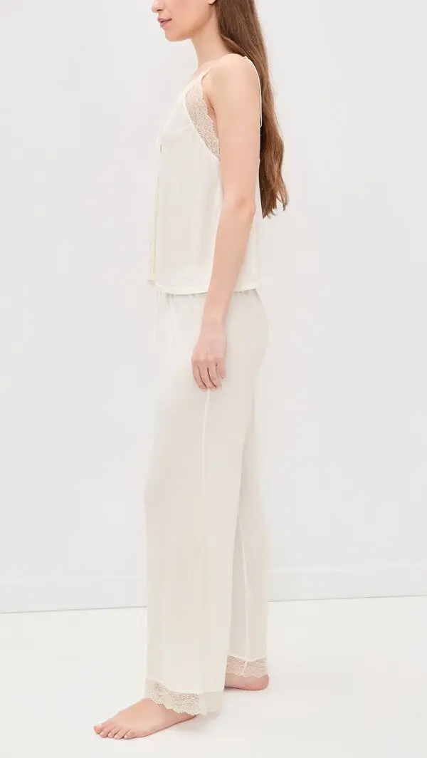 Eberjey Lara Cami Pants Pajama Set - Ivory