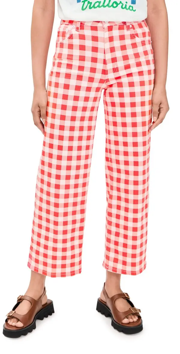 Rails X Giadzy Getty Crop Jeans - Tomato Gingham