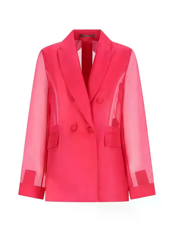 Max Mara Double-breasted Sheer Jacket - Pink