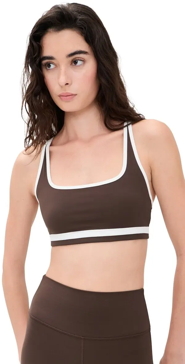 Splits59 Bianca Rigor Bra - Dark Chocolate/white