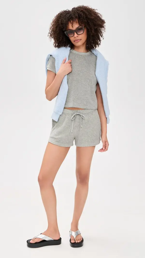 Suzie Kondi Shallis Terry Shorts - Grey Heather