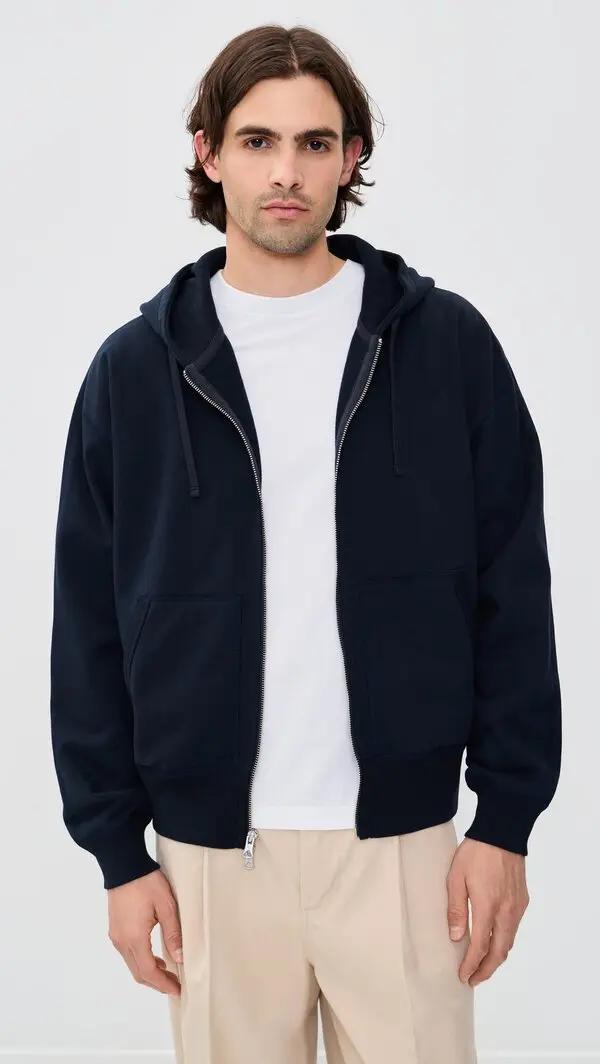 Reigning Champ Relaxed Zip-up Hoodie - Navy