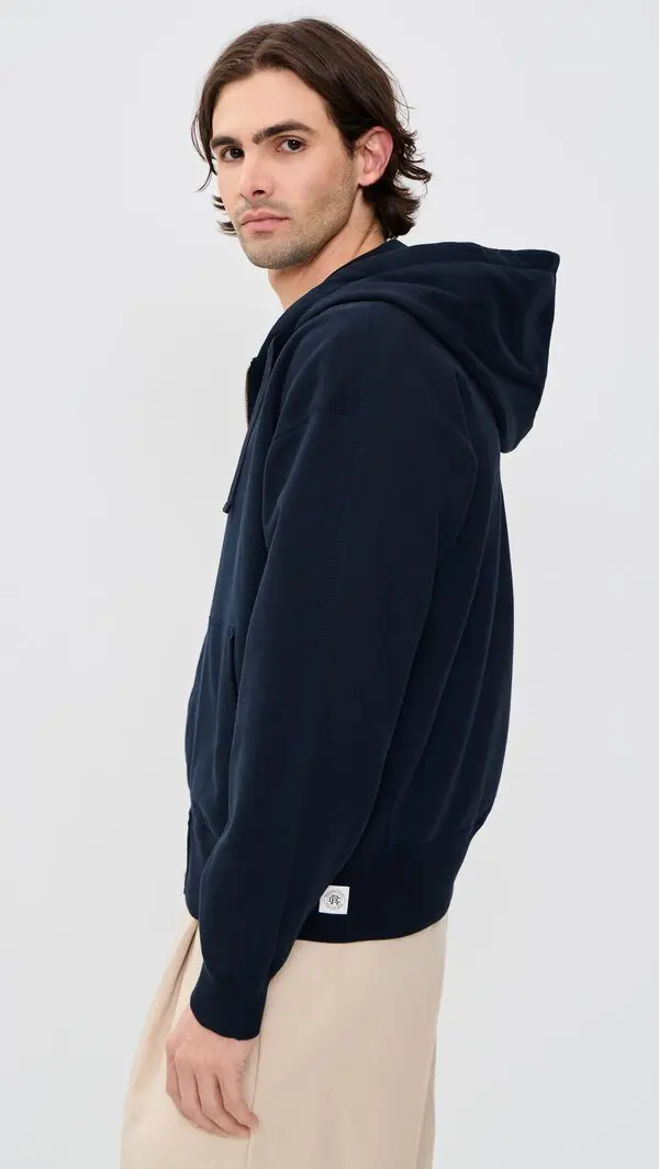 Reigning Champ Relaxed Zip-up Hoodie - Navy