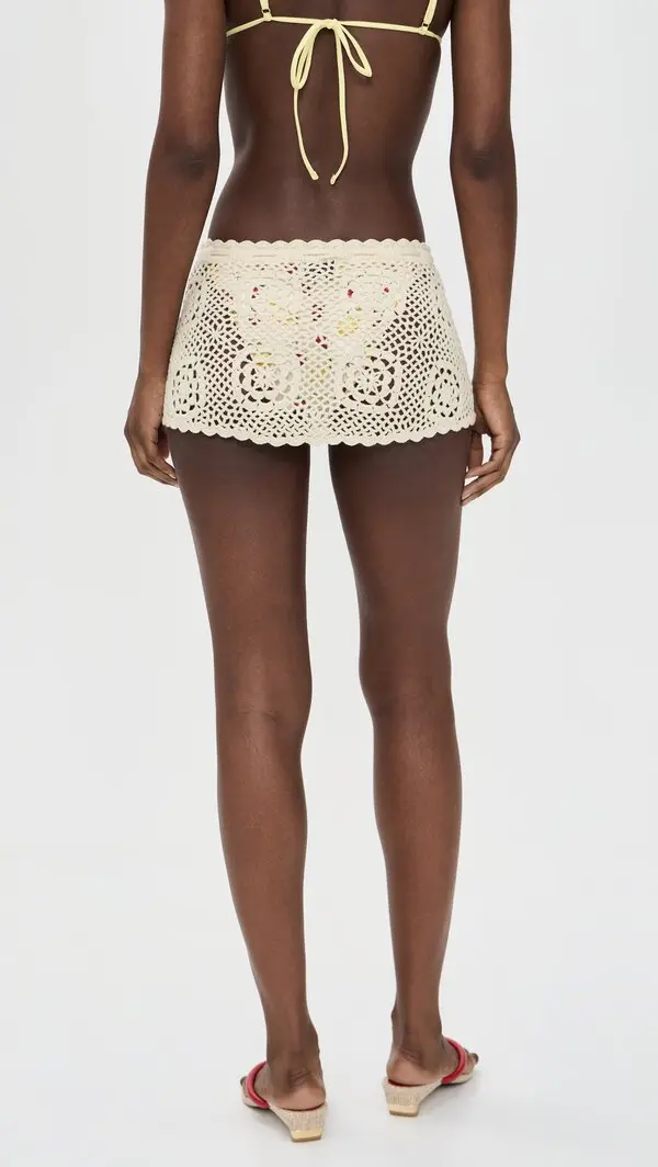 Frankies Bikinis Arlo Crochet Mini Skirt