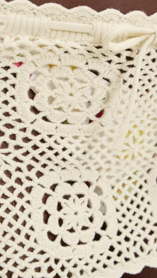 Frankies Bikinis Arlo Crochet Mini Skirt
