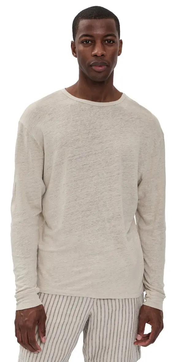 ALEX CRANE Linen Long Sleeve Sun Tee