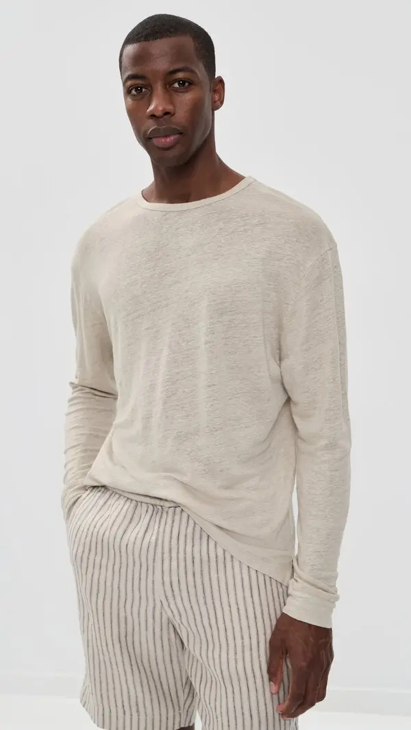 ALEX CRANE Linen Long Sleeve Sun Tee