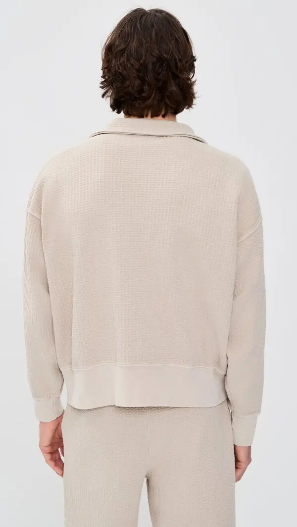 ASHER Waffle Knit Zip Jacket