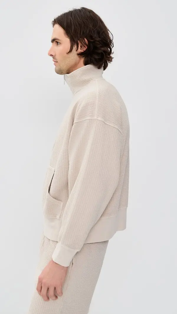 ASHER Waffle Knit Zip Jacket