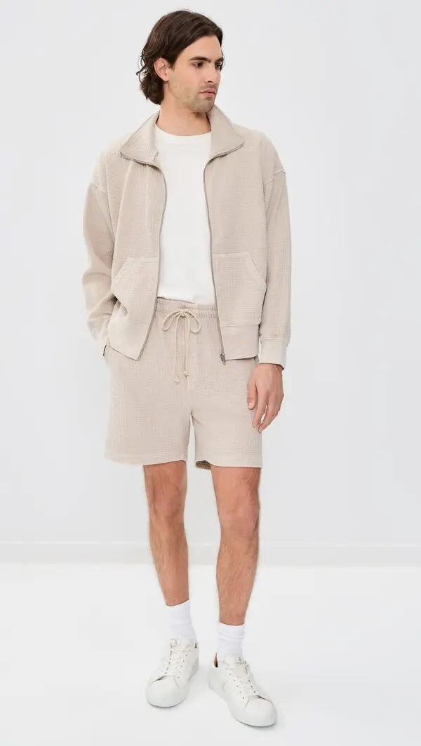 ASHER Waffle Knit Zip Jacket