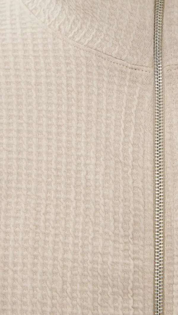 ASHER Waffle Knit Zip Jacket