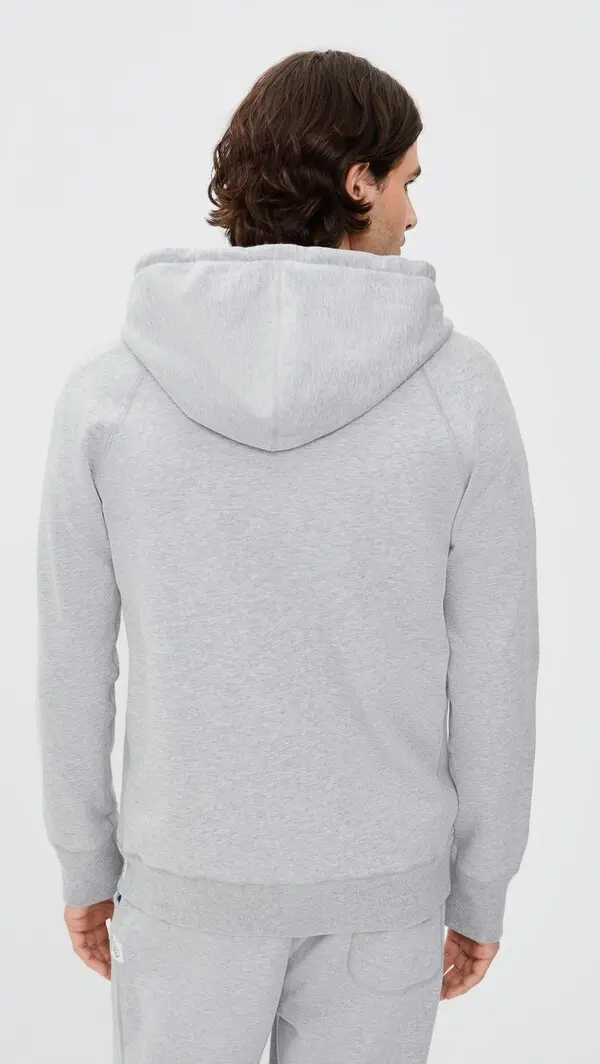 Reigning Champ Midweight Terry Slim Zip Hoodie - Hgrey