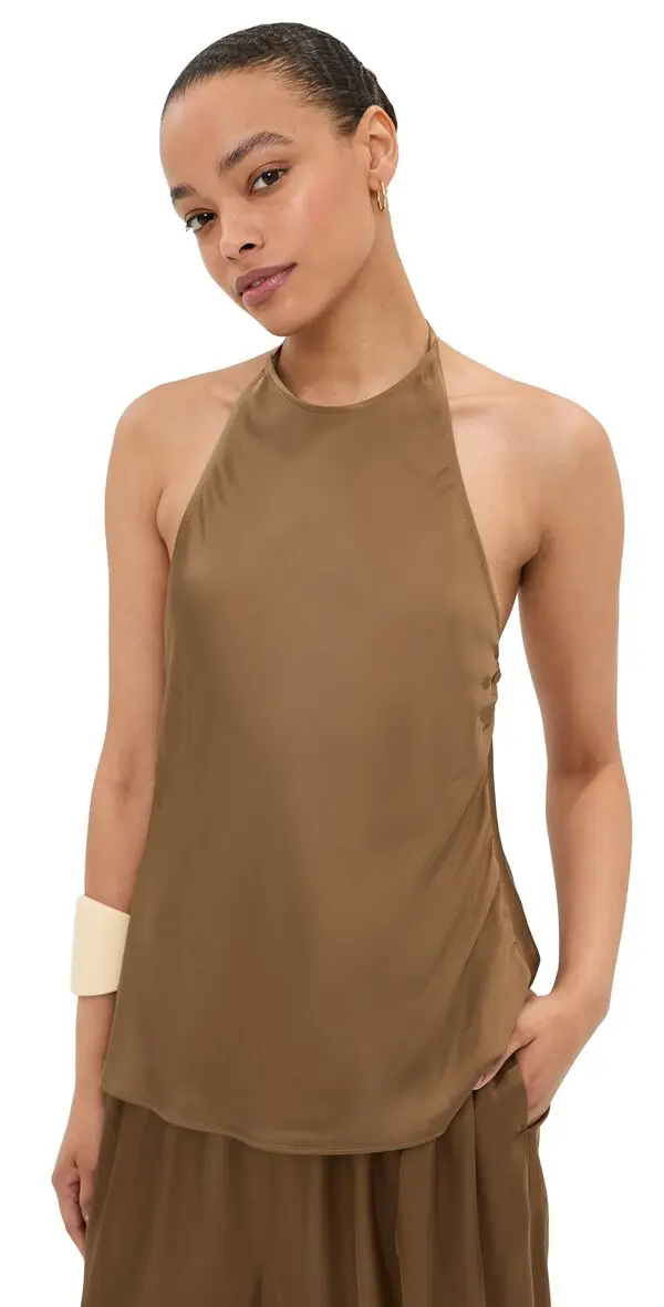 LE BOP Greer Satin Top - Hazelnut