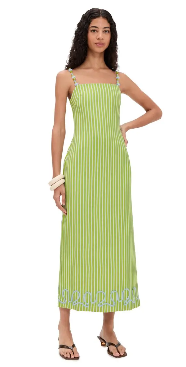 THE WOLF GANG Elm Maxi Dress - Peppermint Stripe