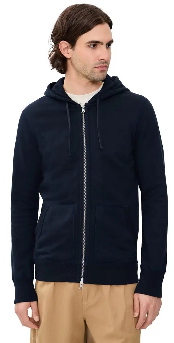 Reigning Champ Midweight Terry Slim Zip Hoodie - Navy