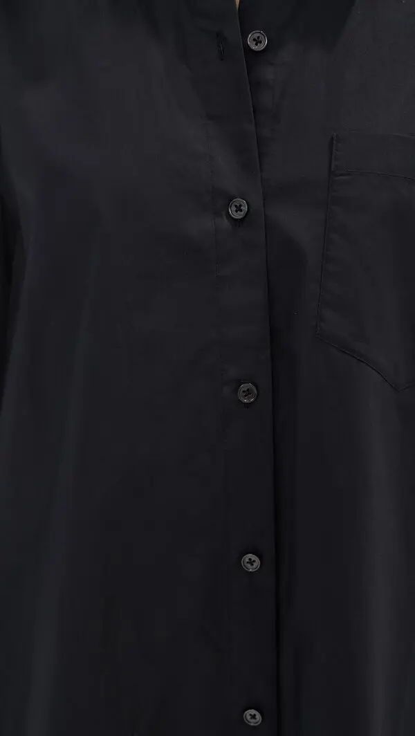 LE BOP Elliot Poplin Maxi Dress - Black