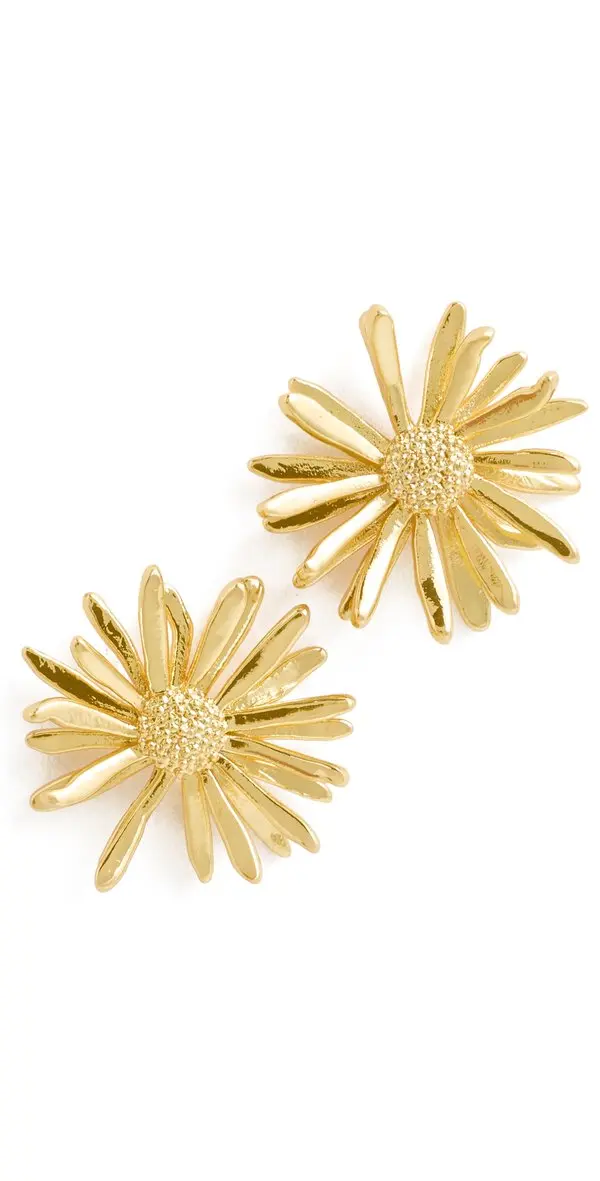 LELET NY Daisy Stud Earrings - Gold