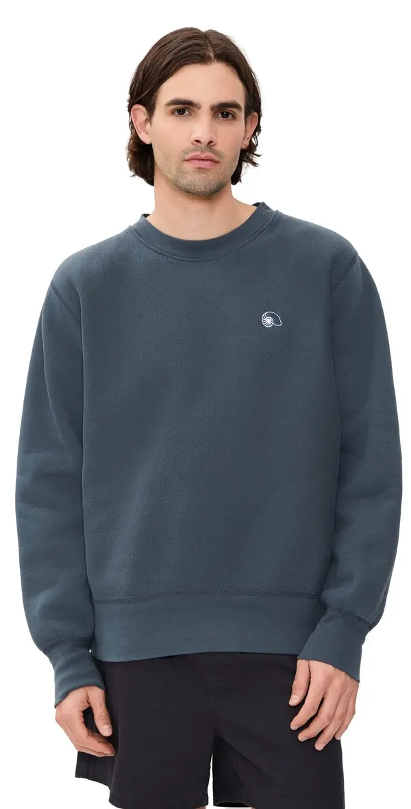 AARON LEVINE Crewneck Sweatshirt - Slate Blue