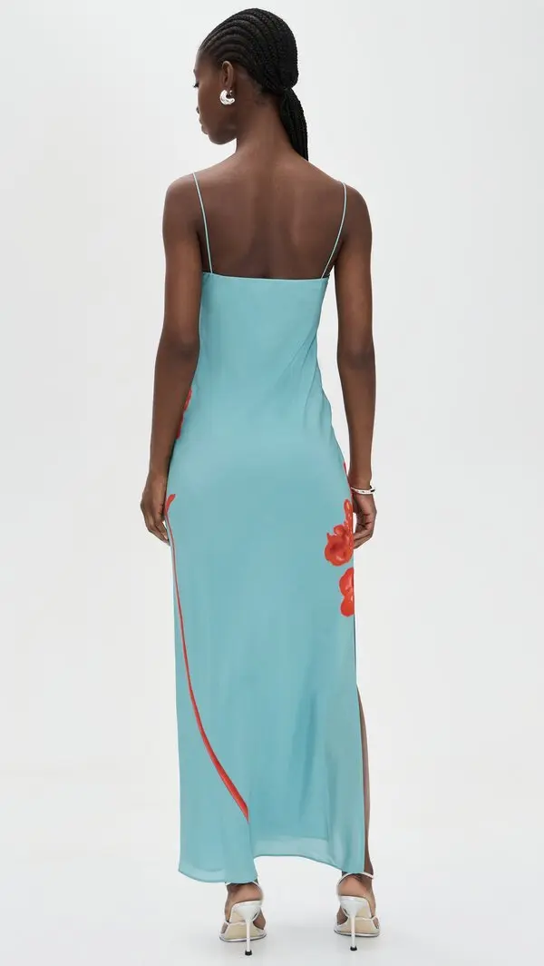 SIR. Amelie Silk Floral Print Maxi Slip Dress - Flore