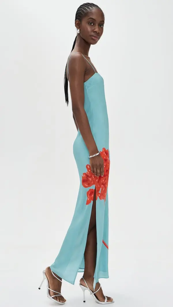 SIR. Amelie Silk Floral Print Maxi Slip Dress - Flore
