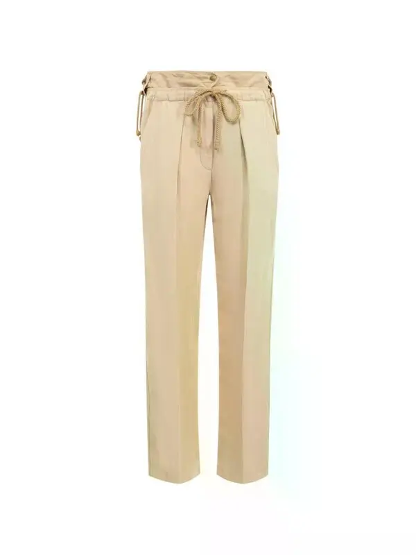 Isabel Marant Sharon-gd Lace-up Straight-leg Trousers - Neutrals