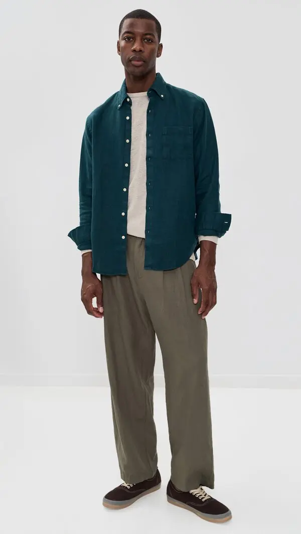 ALEX CRANE Linen Playa Shirt - Dusk