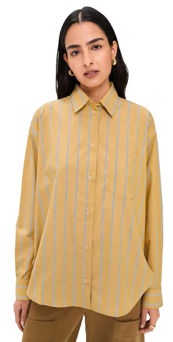 JAMIE HALLER The Essential Shirt - Golden Stripe